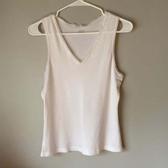 Cuddl Duds | Tops | Cuddl Duds Softwear Lace Edge Vneck Tank Size M ...